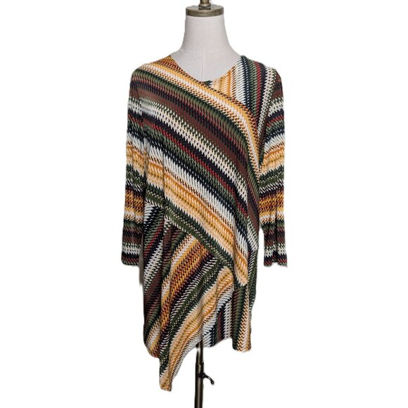 new directions | Tops | Nd New Directions Multicolor Asymmetrical Tunic ...
